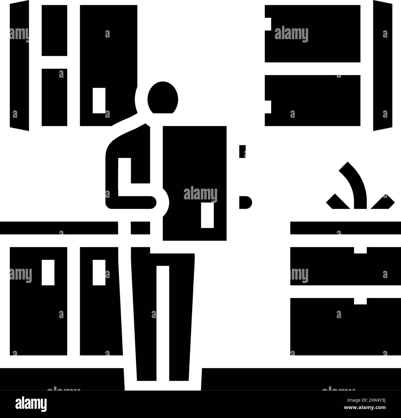 kitchen refurbishment glyph icon vector illustration Stock Vector Image ...