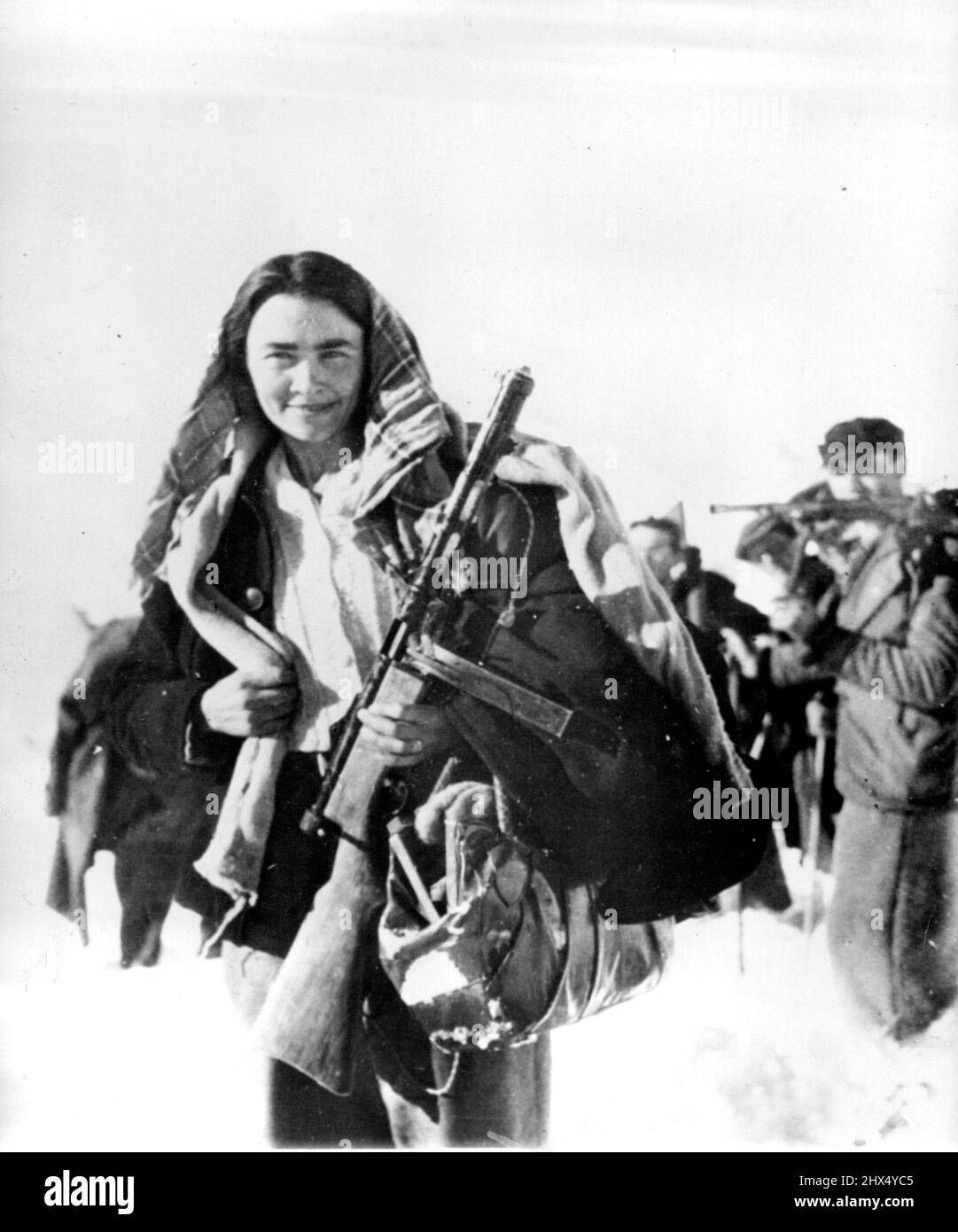 She Fights With Partisan Compatriots Holding a machine gun, this school ...