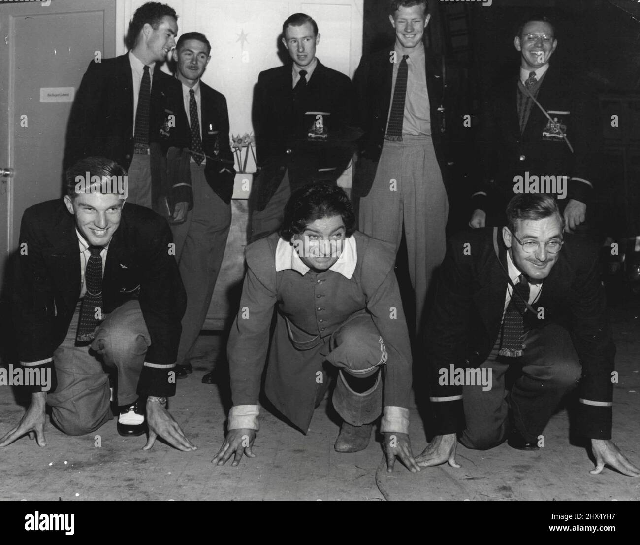 Famous English comedian, Sid Field, skylarks at Denham studios with ...