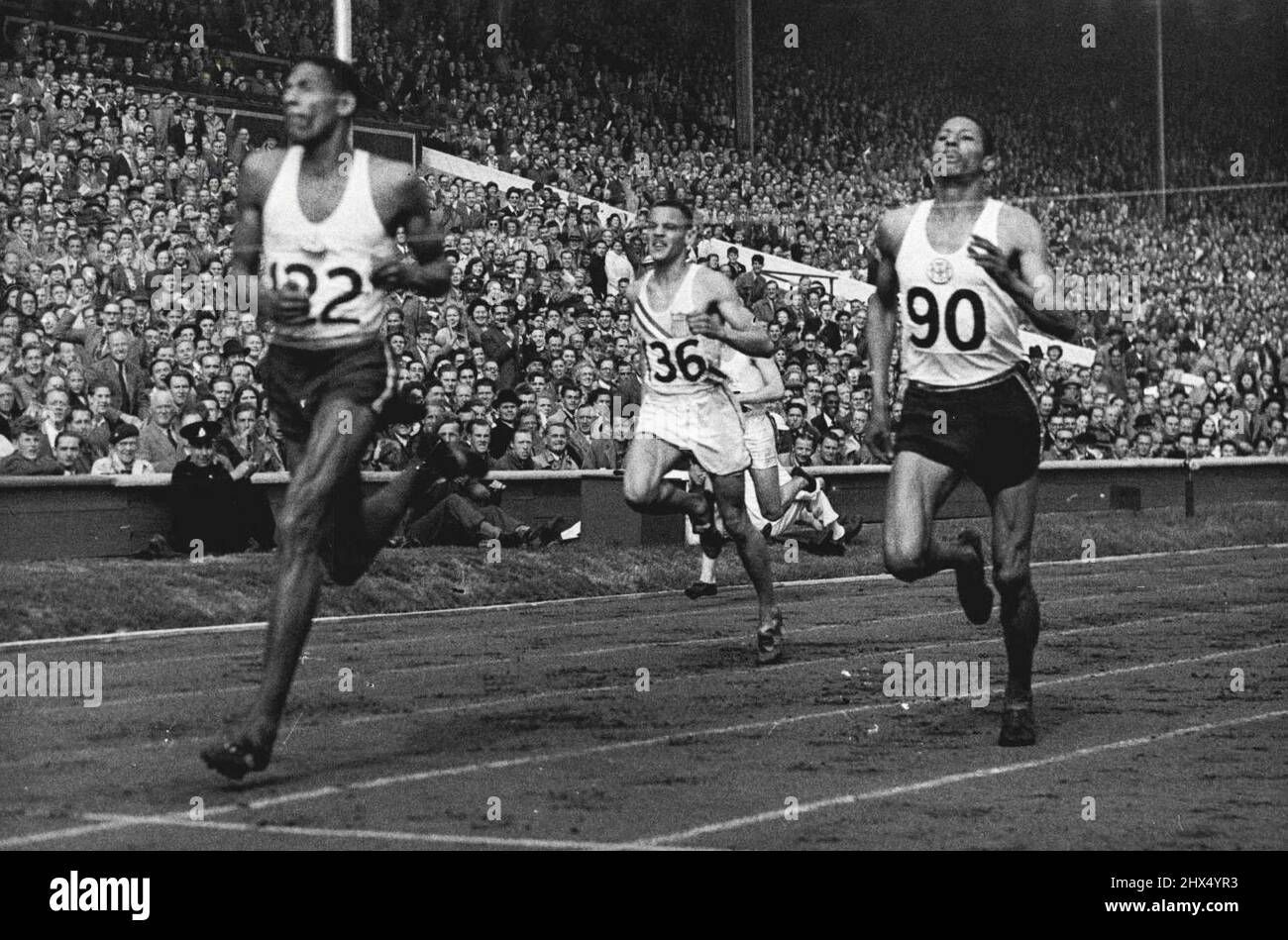 Olympic Games 1948 - ***** 400 metres final - Arthur Wint of Jamaica ...