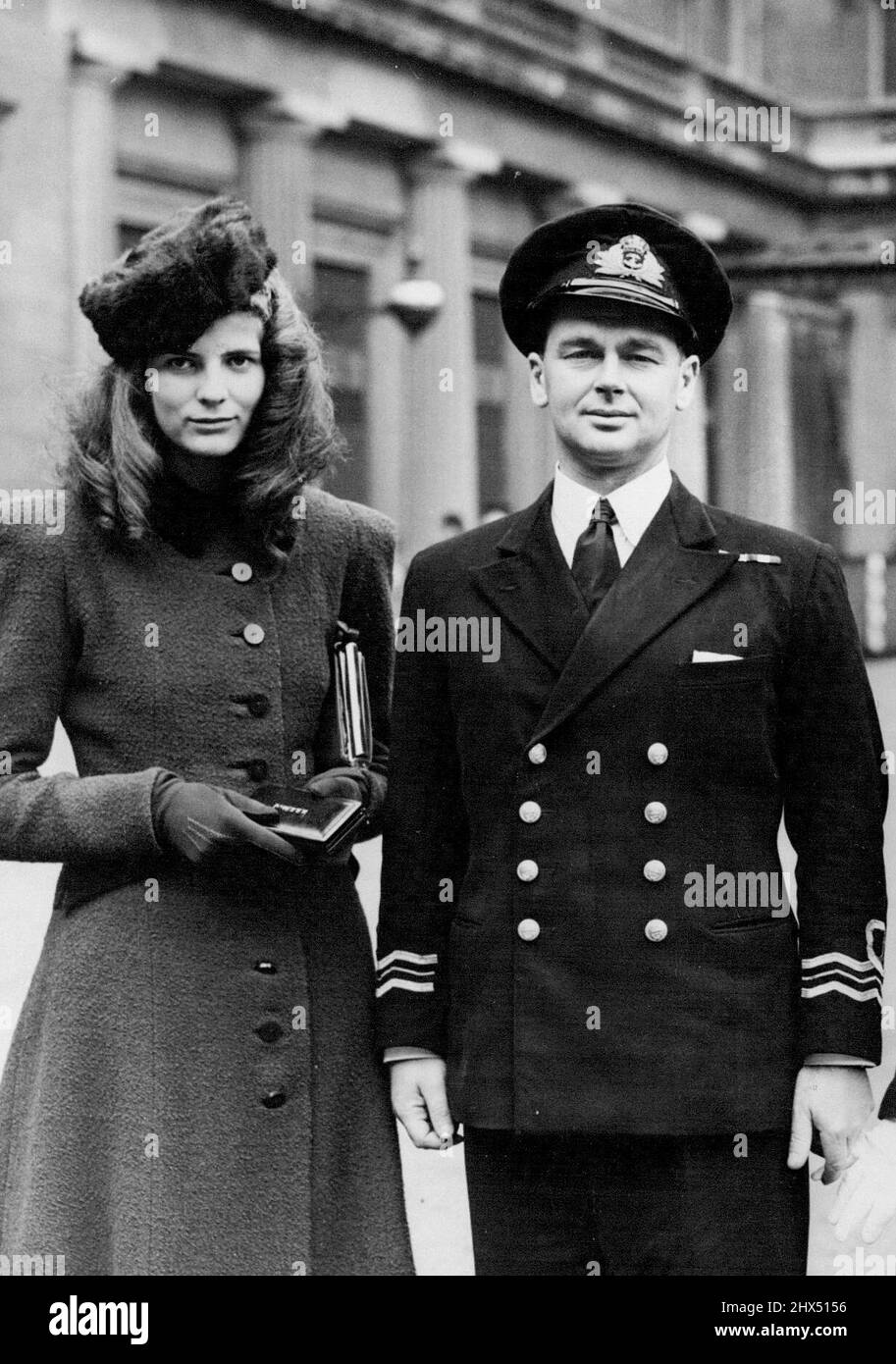 At a Recent Investiture Held by H.M. The King - Lt. Commander Peter ...