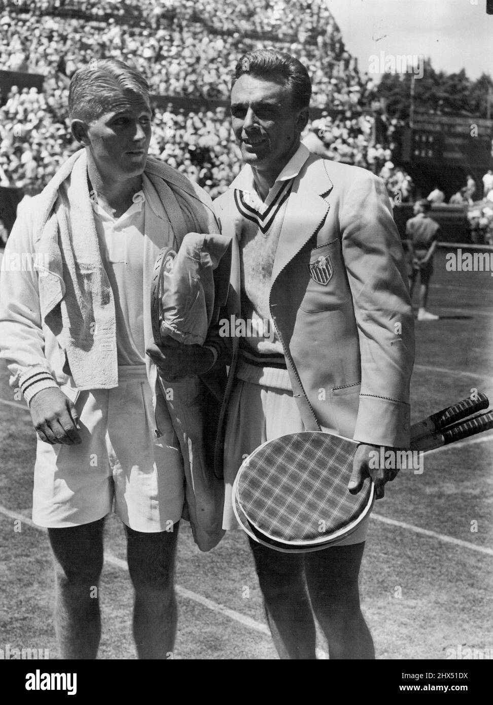Vic Seixas & Lewis Hoad. February 11, 1954 Stock Photo - Alamy