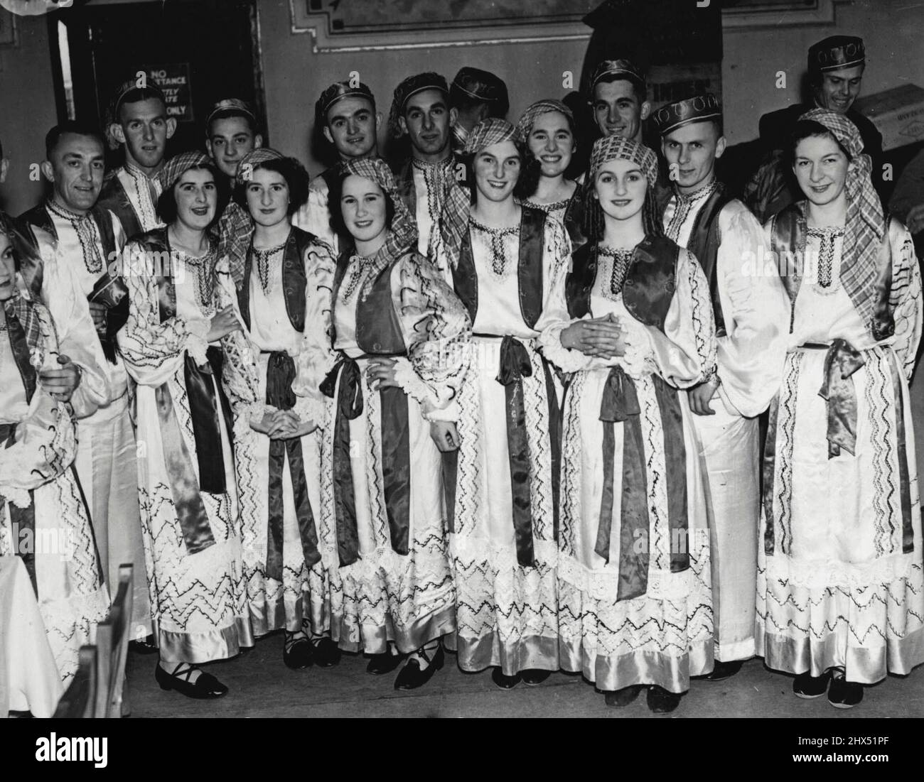 The dancing of the Kolo, national dance of Yugoslavia, was an ...