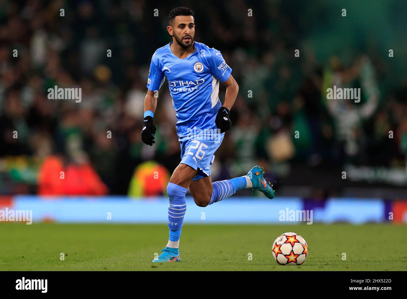 Riyad Mahrez #26 of Manchester City runs with the ball Stock Photo - Alamy