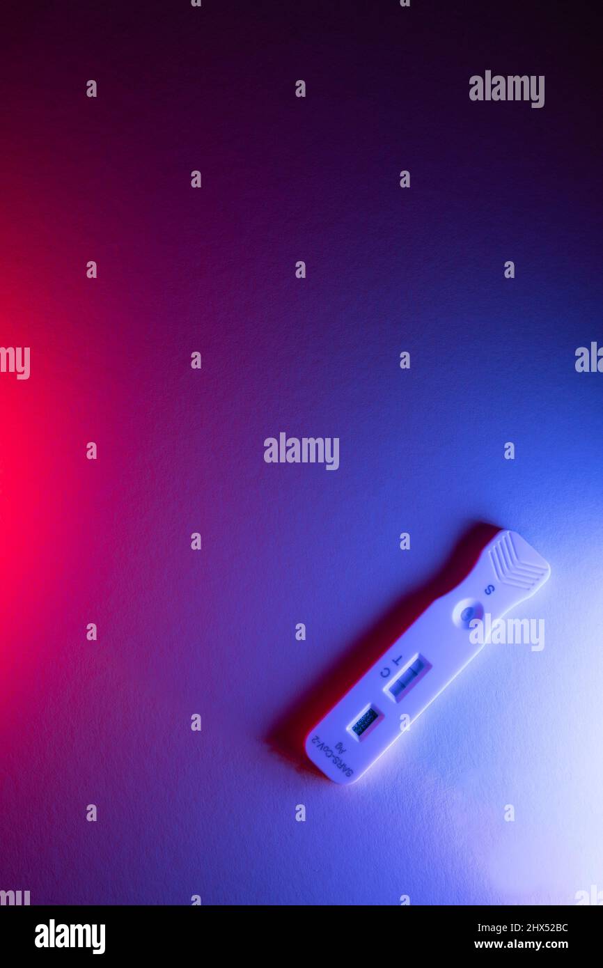 pcr test or covid19 antigen test with positive result and copy space ...