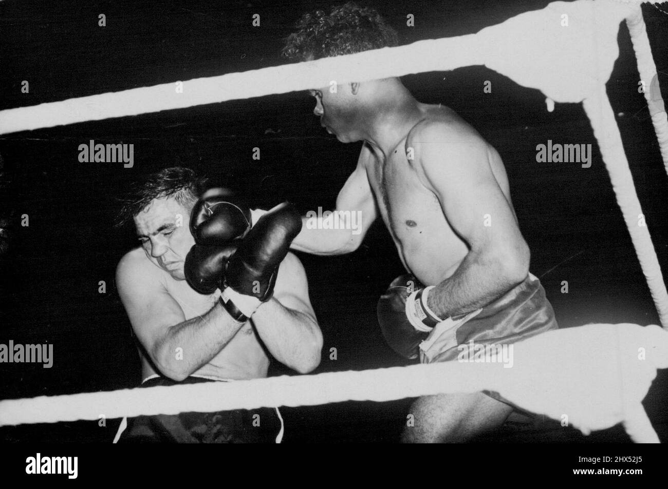 Dave Sands Wins In London -- Sands (right) lands a hard right to ...