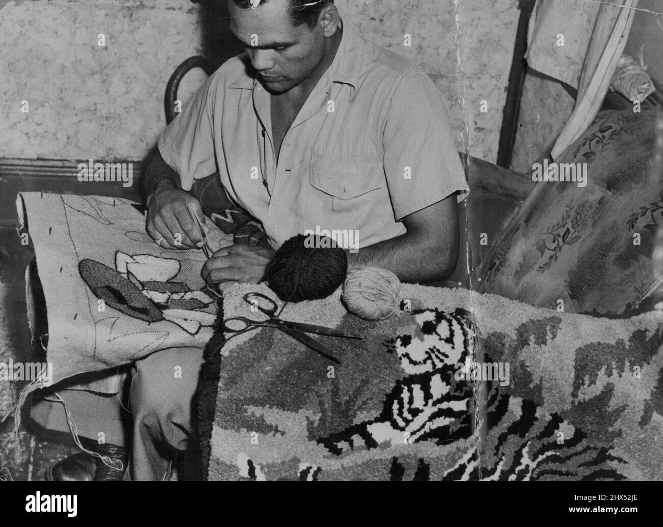 Dave Sands (above) in the peaceful pursuit of weaving and (left) the ...