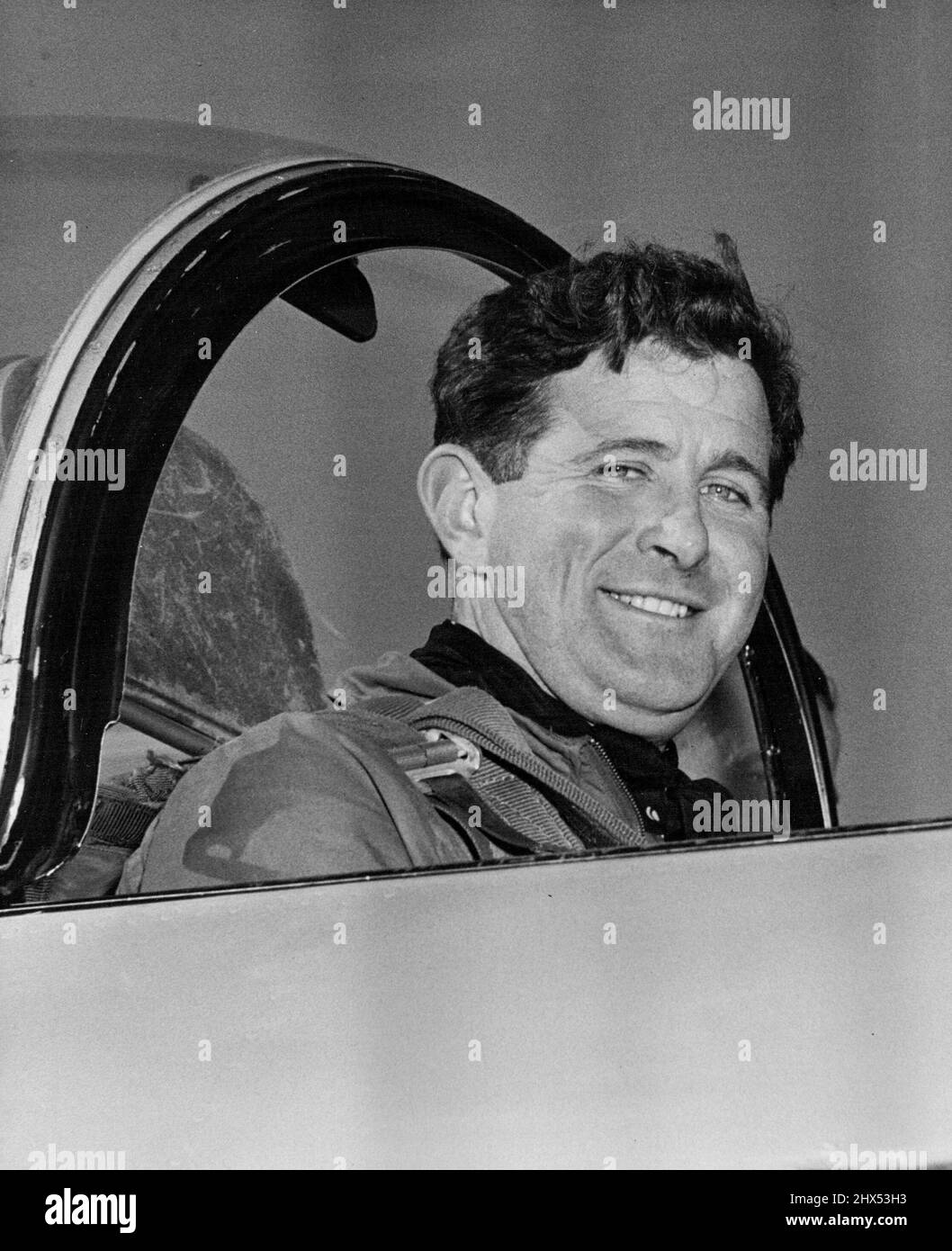 W. A. Scott, AFC, test pilot for the Dept. of Defence Production in the ...