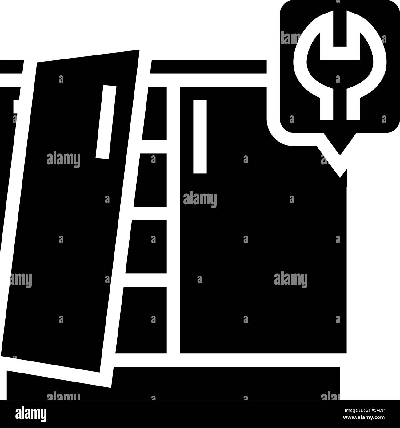 kitchen unit repairs glyph icon vector illustration Stock Vector Image ...