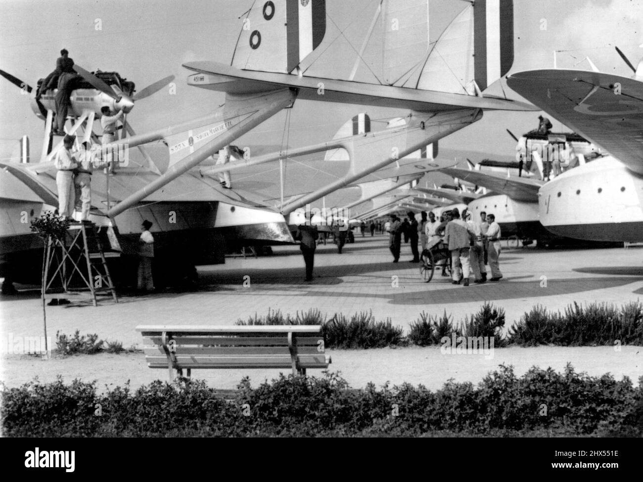 Italian Pilots & Crews - Italian Air Force. July 19, 1933 Stock Photo ...