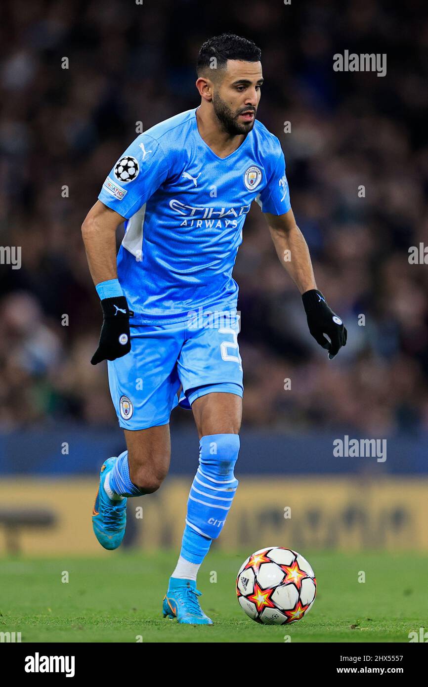 Manchester, UK. 09th Mar, 2022. Riyad Mahrez #26 of Manchester City ...