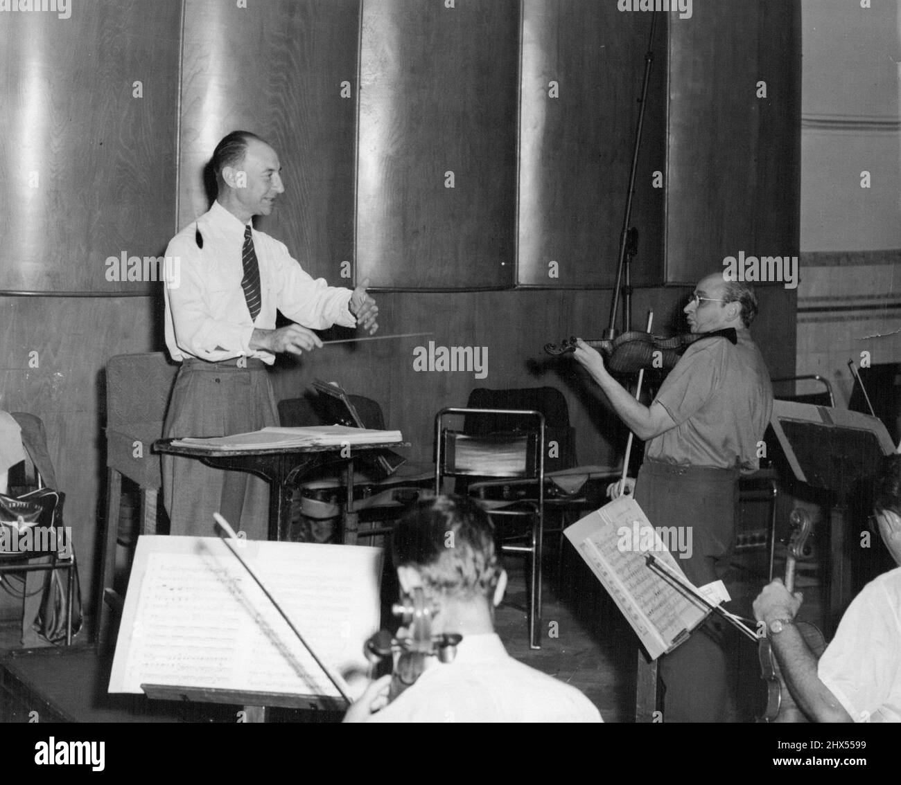 Max Rostal & Joseph Post. March 16, 1955 Stock Photo - Alamy