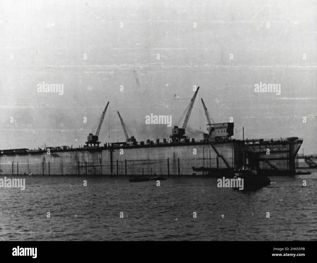 Singapore Naval Base. The Huge Floating Dock. July 28, 1941. (Photo by ...