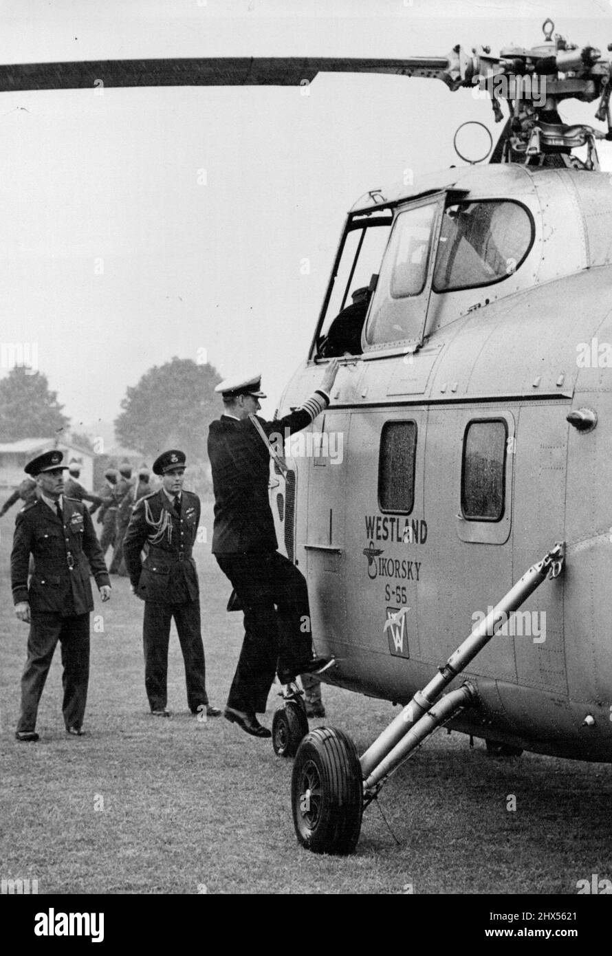 The Duke of Edinburgh made another helicopter flight from the Lawn of ...