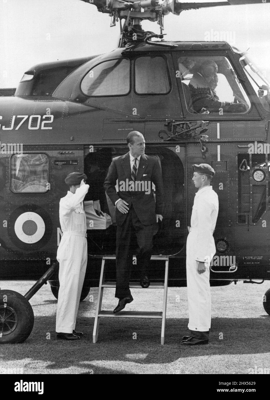 Duke Of Edinburgh Files To Eastbourne By Helicopter -- H.R.H. The Duke ...