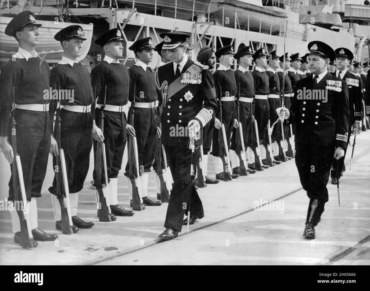 Duke Inspects Cadets At Devonport -- Wearing uniform of Admiral of the ...