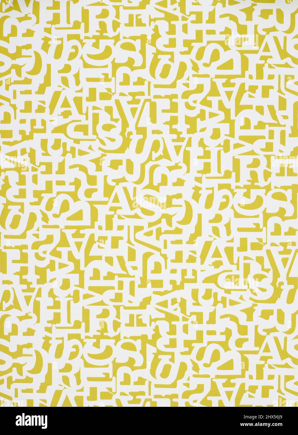 Capital letter pattern yellow and white textured wallpaper Stock Photo ...
