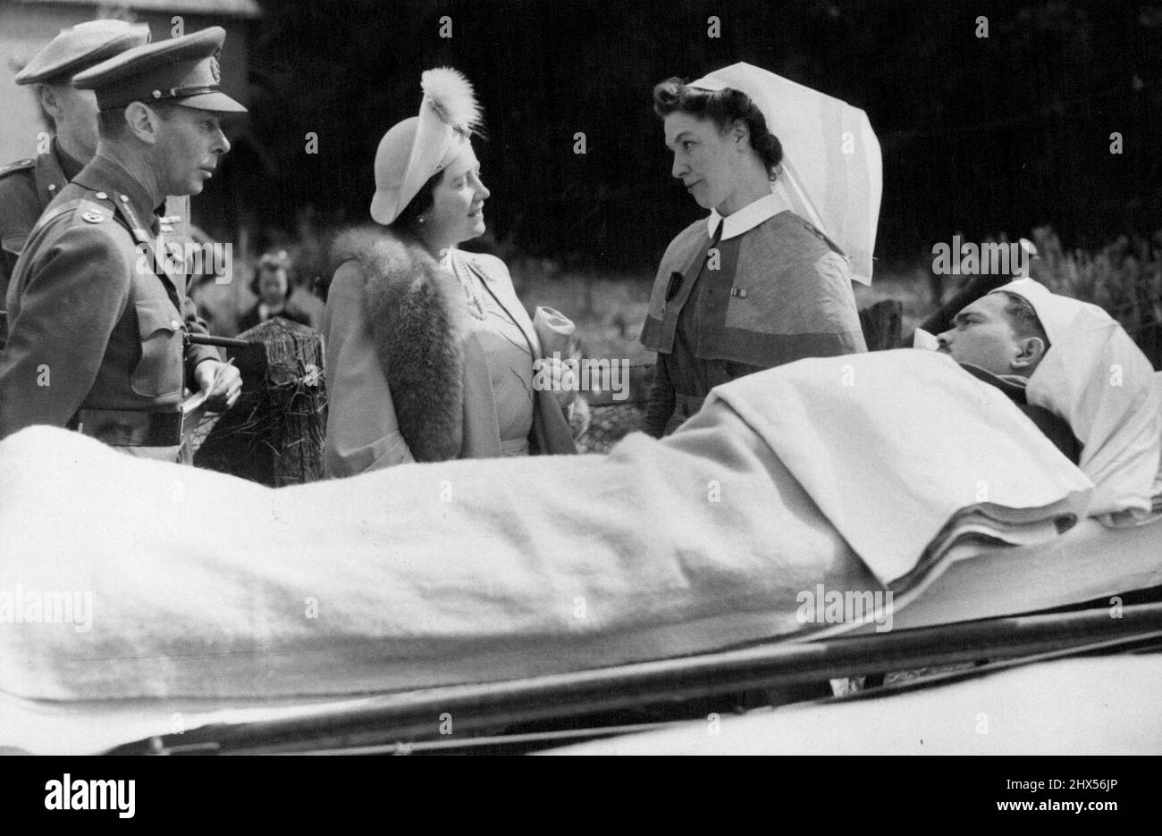 Royal Visit to Rest Camp For Indian EX-Pows -- The King and Queen by ...