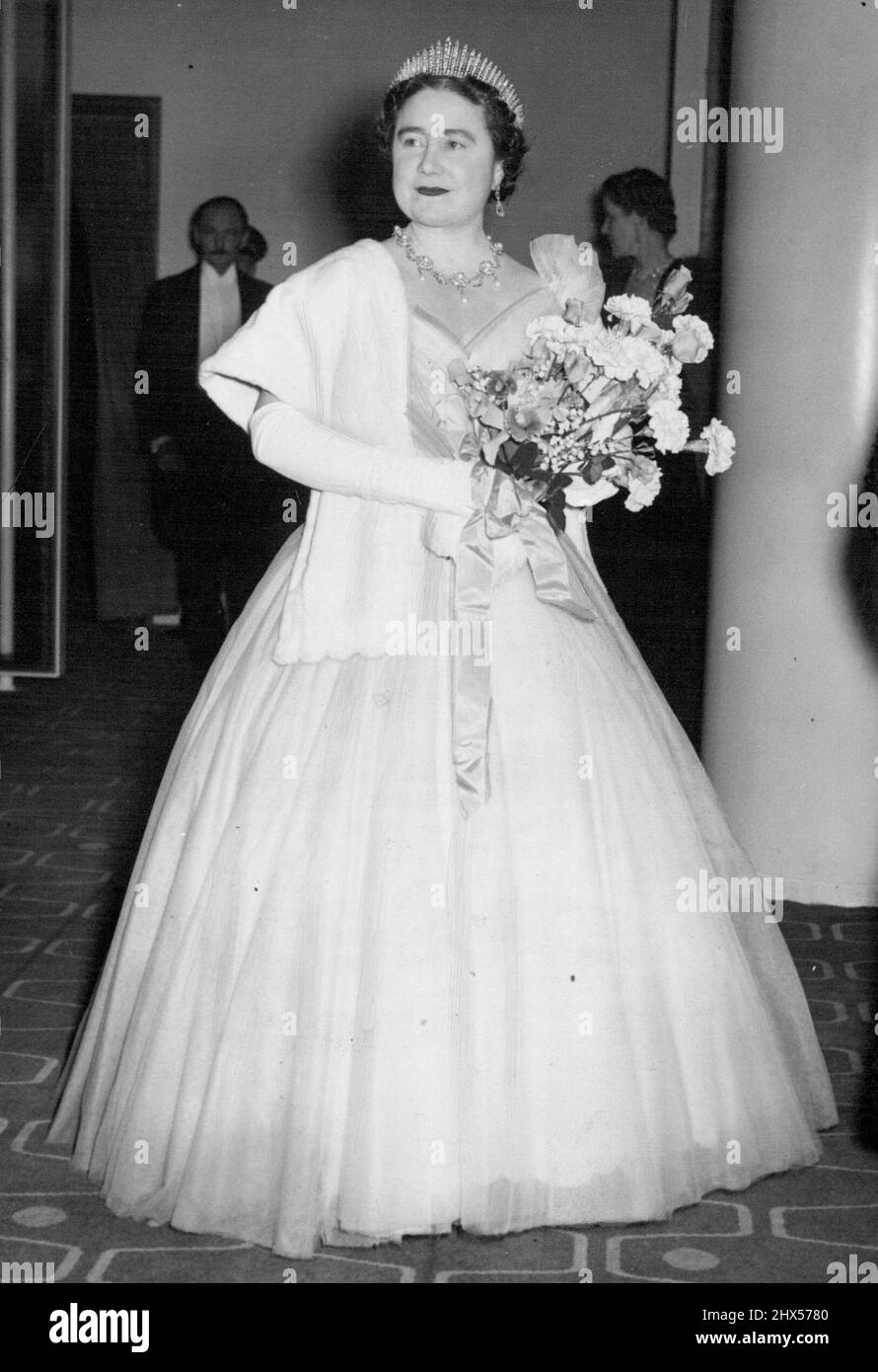 Queen Mother At Musicians Benefit Concert -- A dazzling figure in a ...