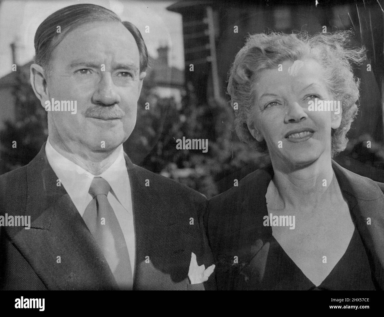 Mr. and Mrs. Percy Spender photographed at their home this morning ...