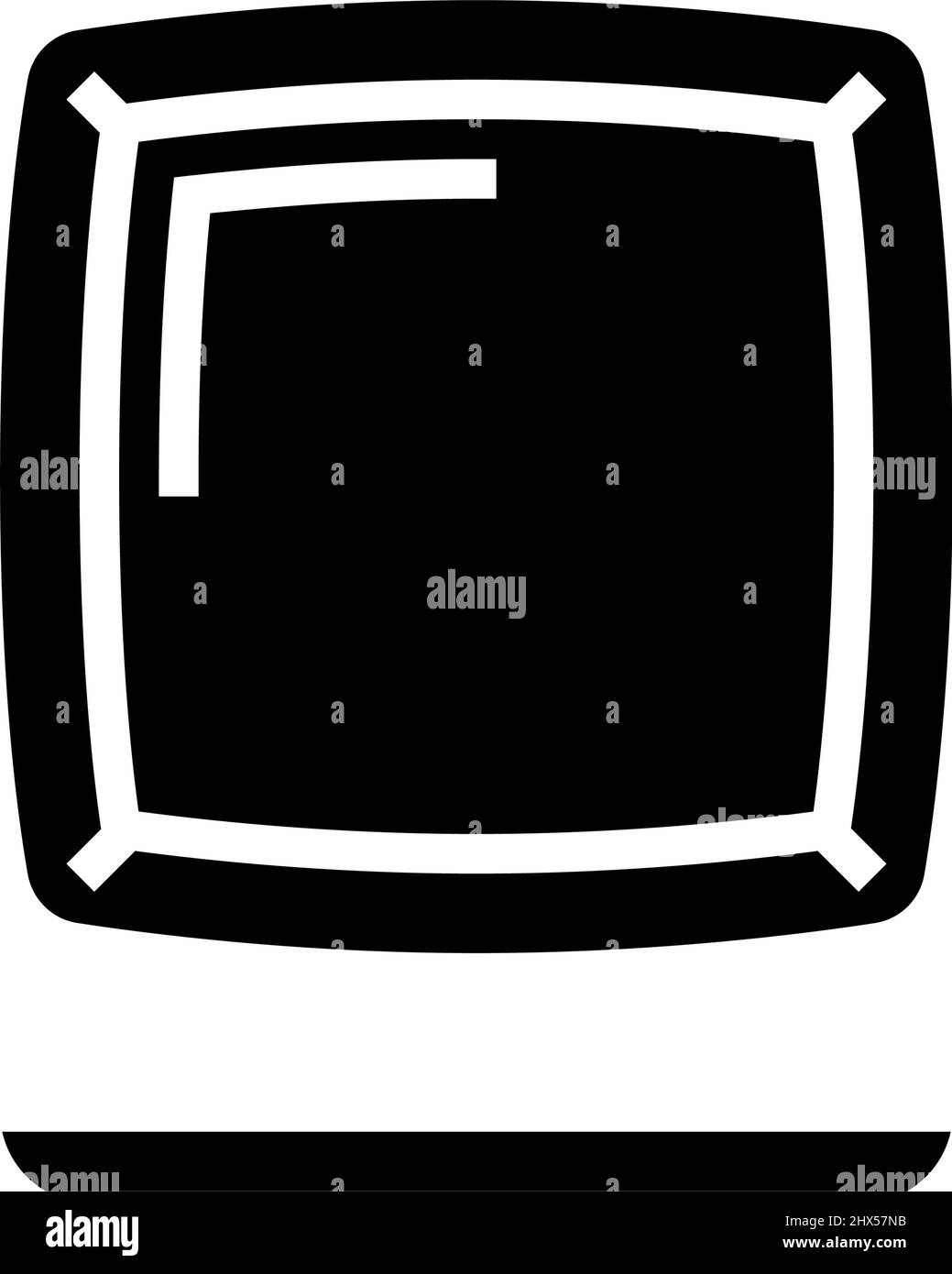 square plate glyph icon vector illustration Stock Vector Image & Art ...