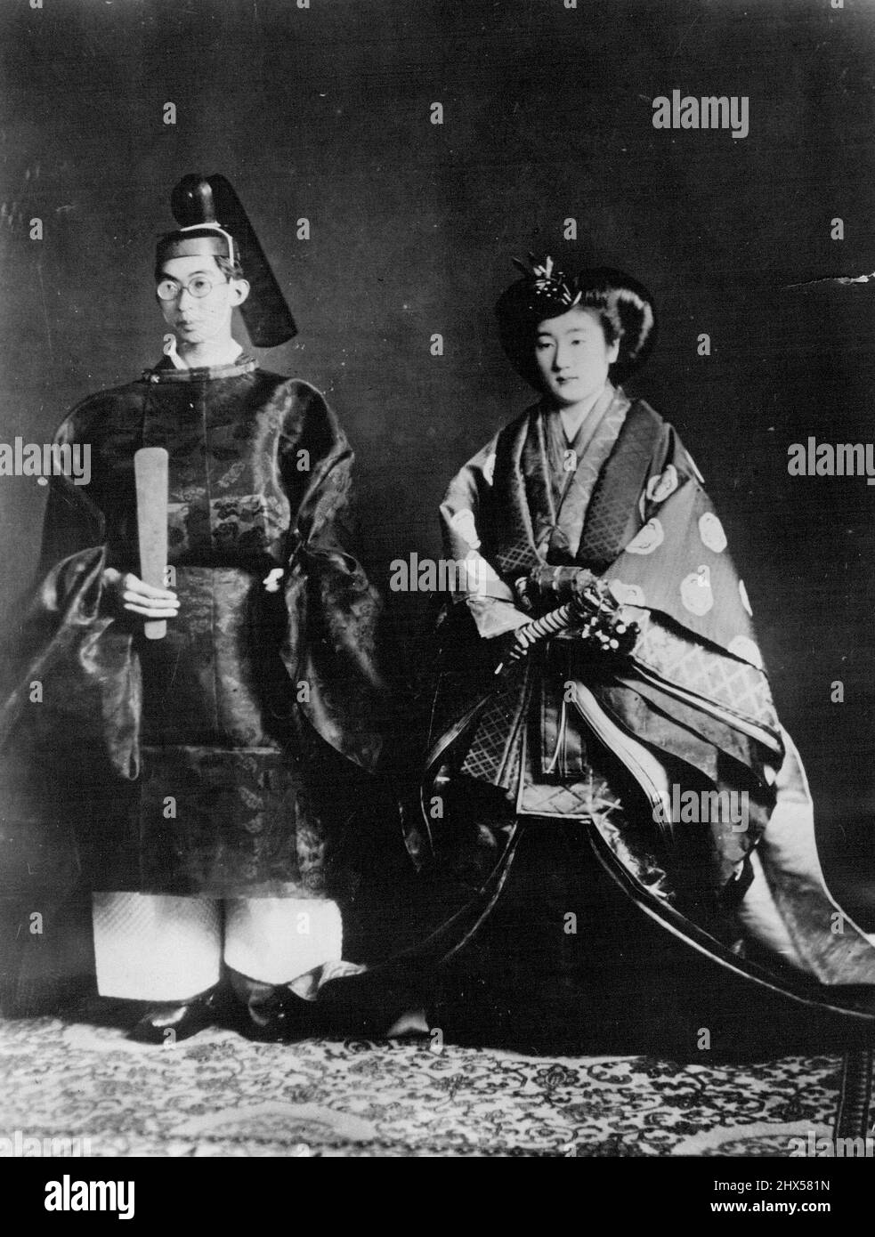 Prince Chichibu And Bride In Wedding Costume -- Prince and Princess ...