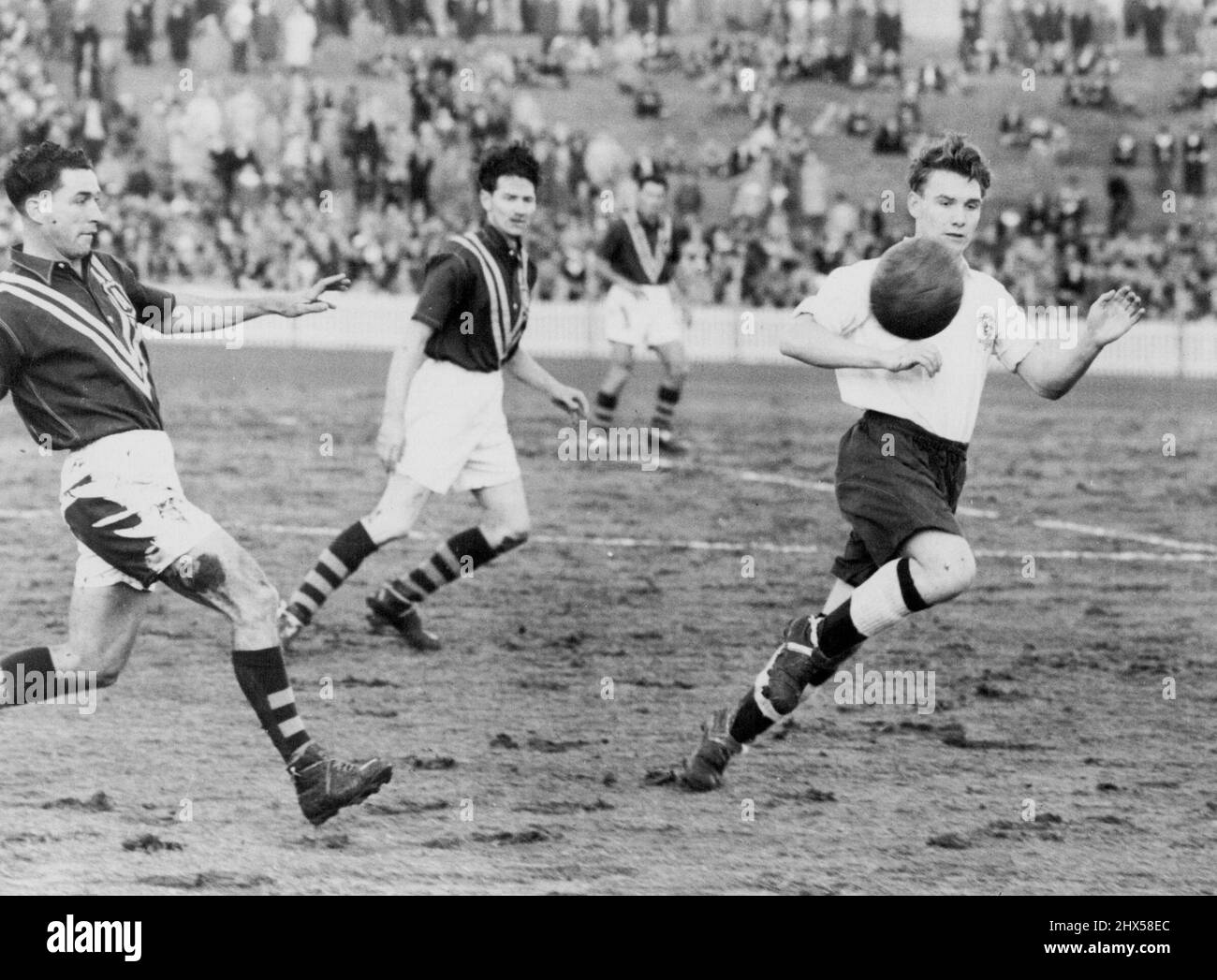 Soccer England V Australia 2nd Test S C G June 30 1951 Stock Photo soccer-england-v-australia-2nd-test-s-c-g-june-30-1951-stock-photo