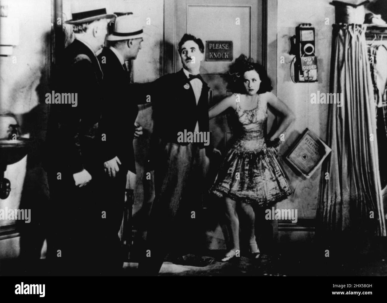 Charlie Chaplin - Actor. Born Britain. In scene from the 1936 film ...