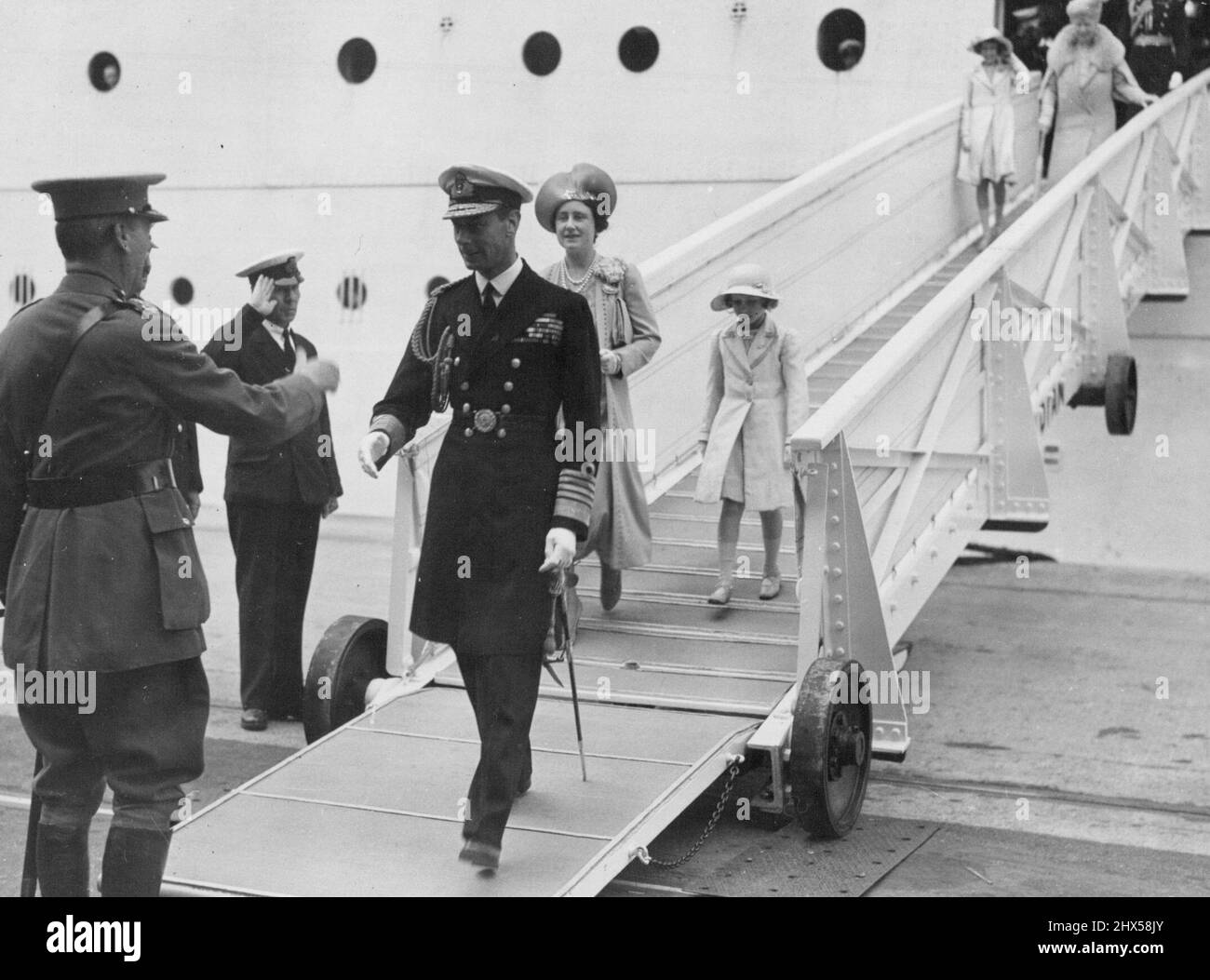 Royal Canadian Tour: Welcome Home -- Our photograph shows the arrival ...