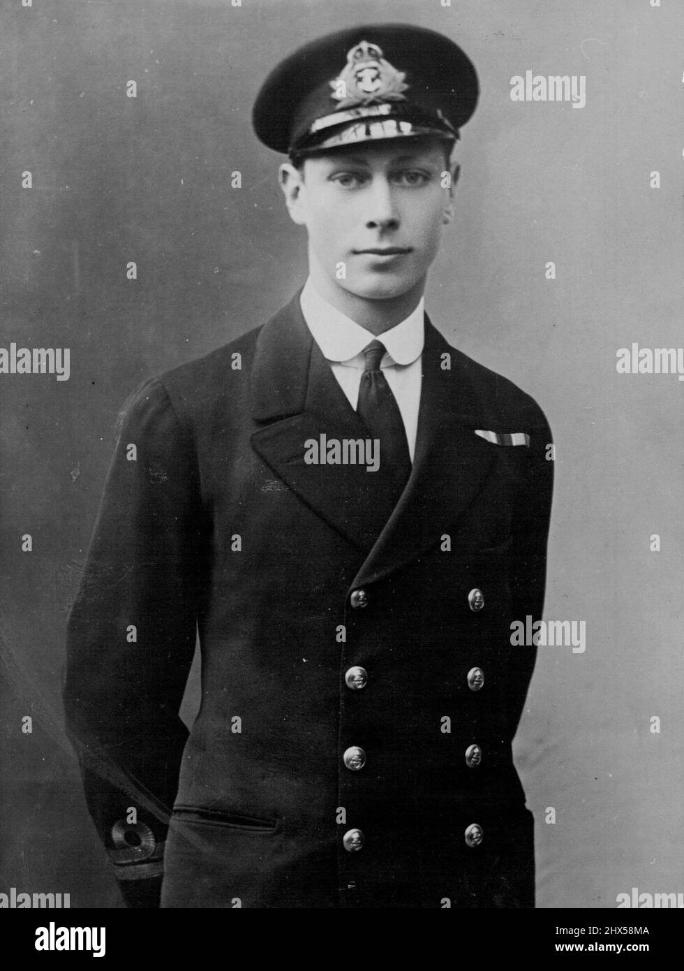 Vintage portrait of king george vi of great britain hi-res stock ...
