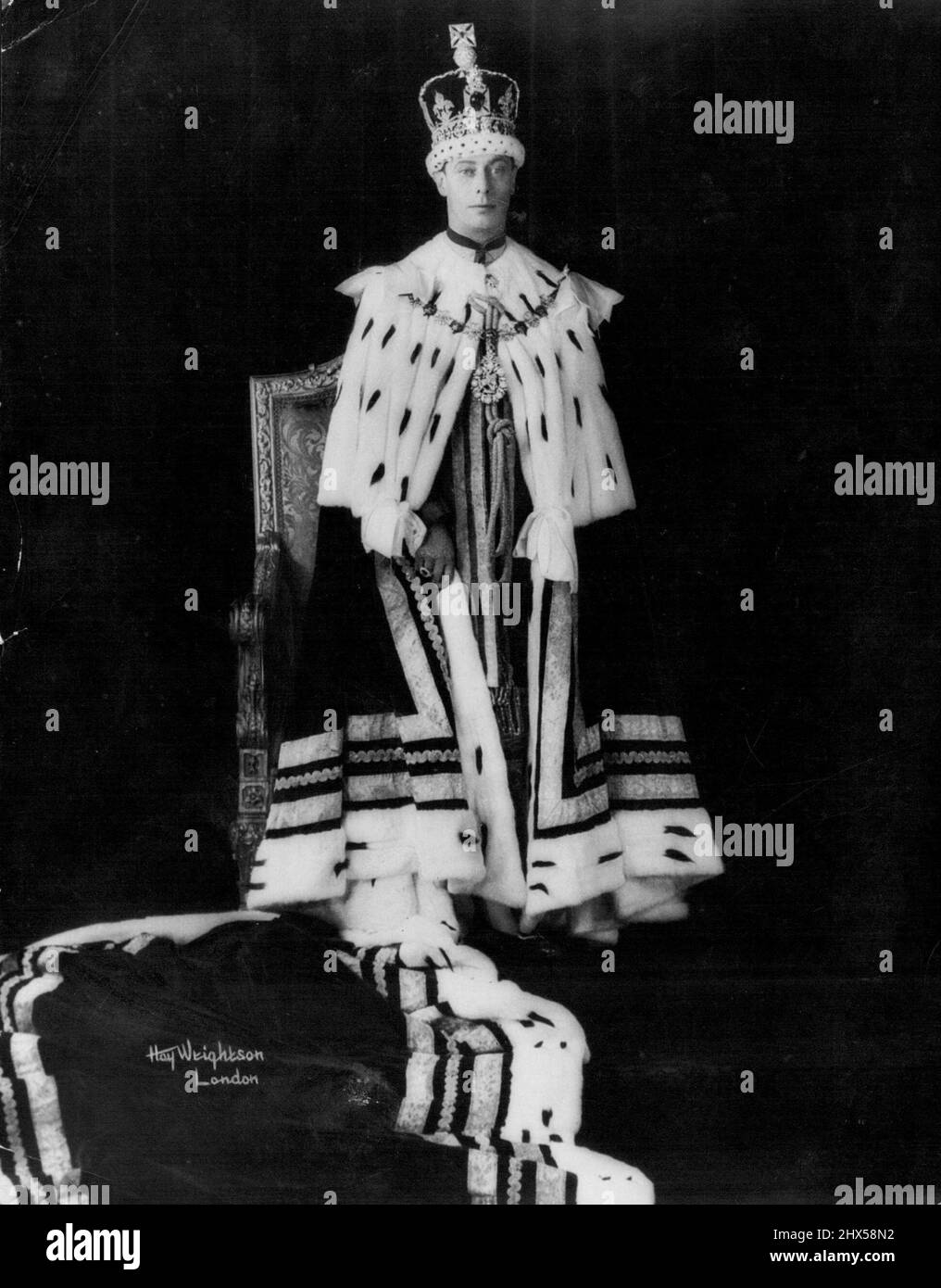 King George VI. March 21, 1944. (Photo by Hay Wrightson Stock Photo - Alamy
