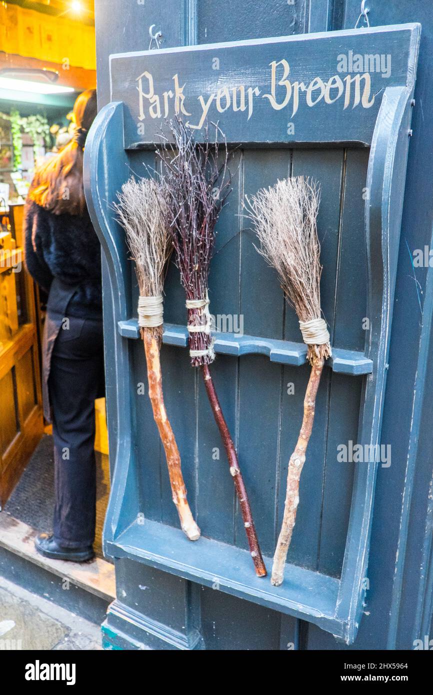 Park Your Broom' sign,signage, at entrance to Harry Potter inspired ...