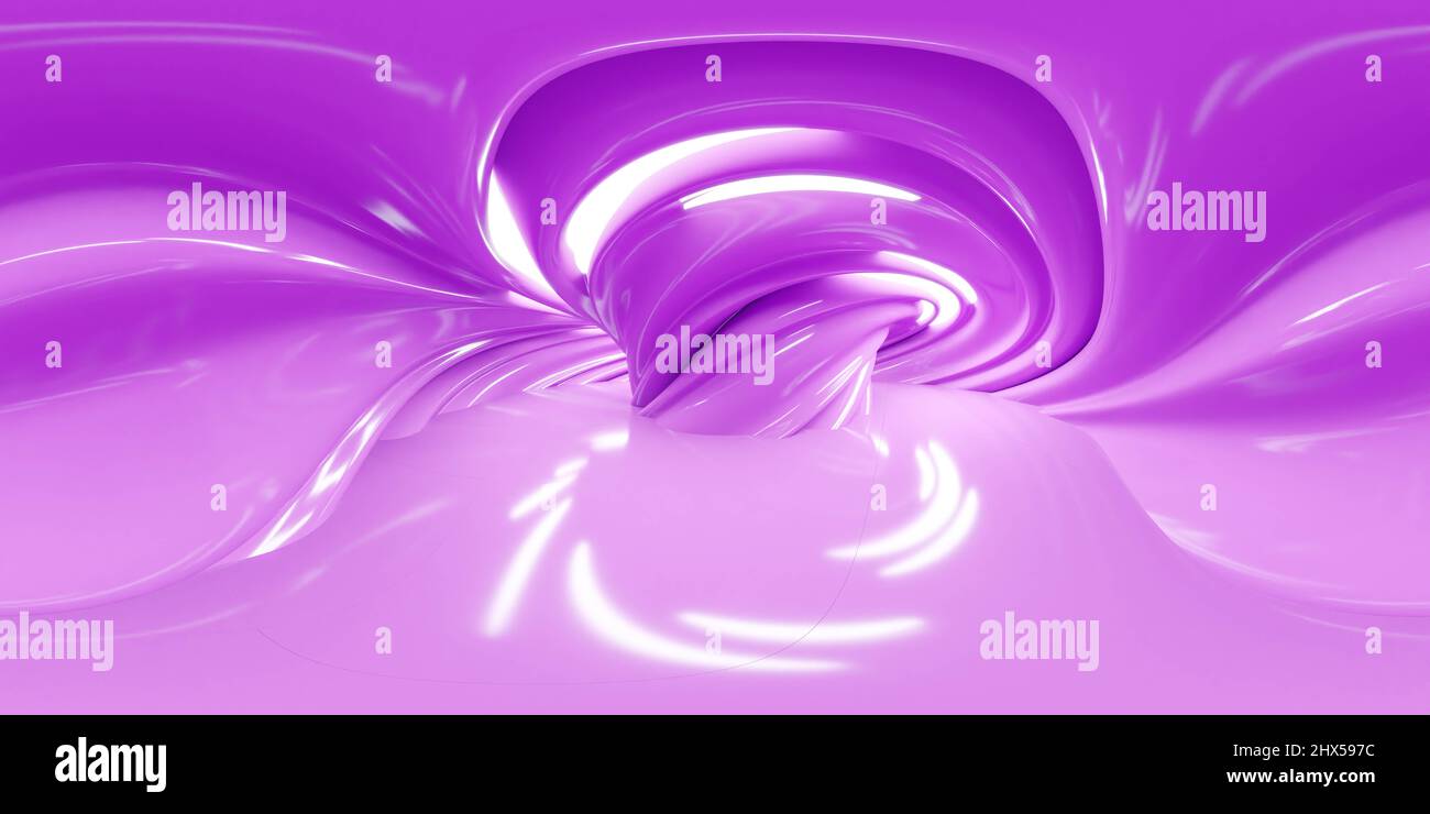 360 degree full panorama environment map of pink abstract twist vortex ...