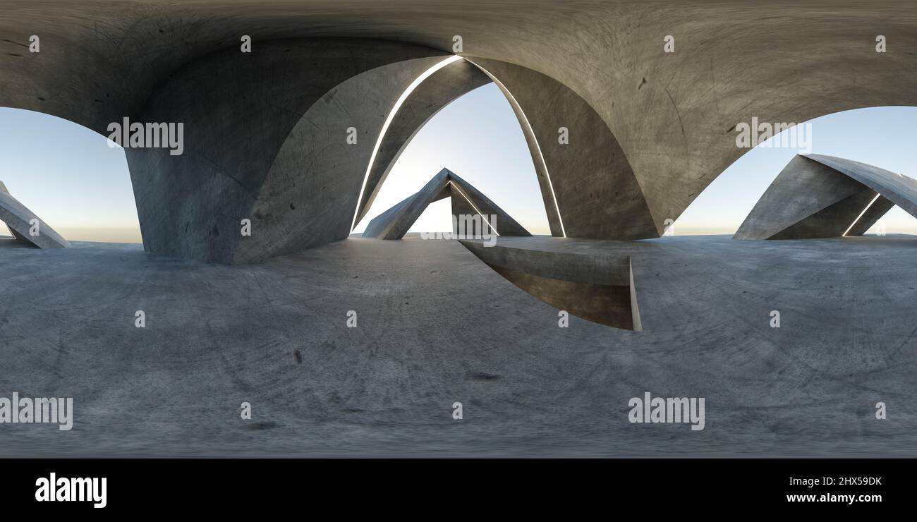 360 degree full panorama environment map of abstract empty environment ...