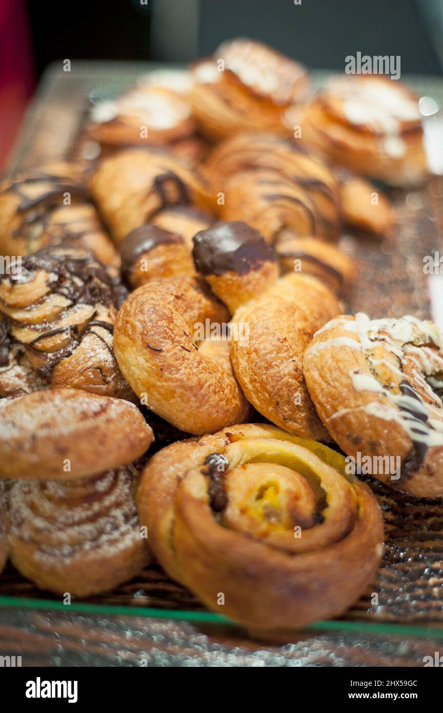 Estonia, Tallinn, pastries on display at cafe Stock Photo - Alamy