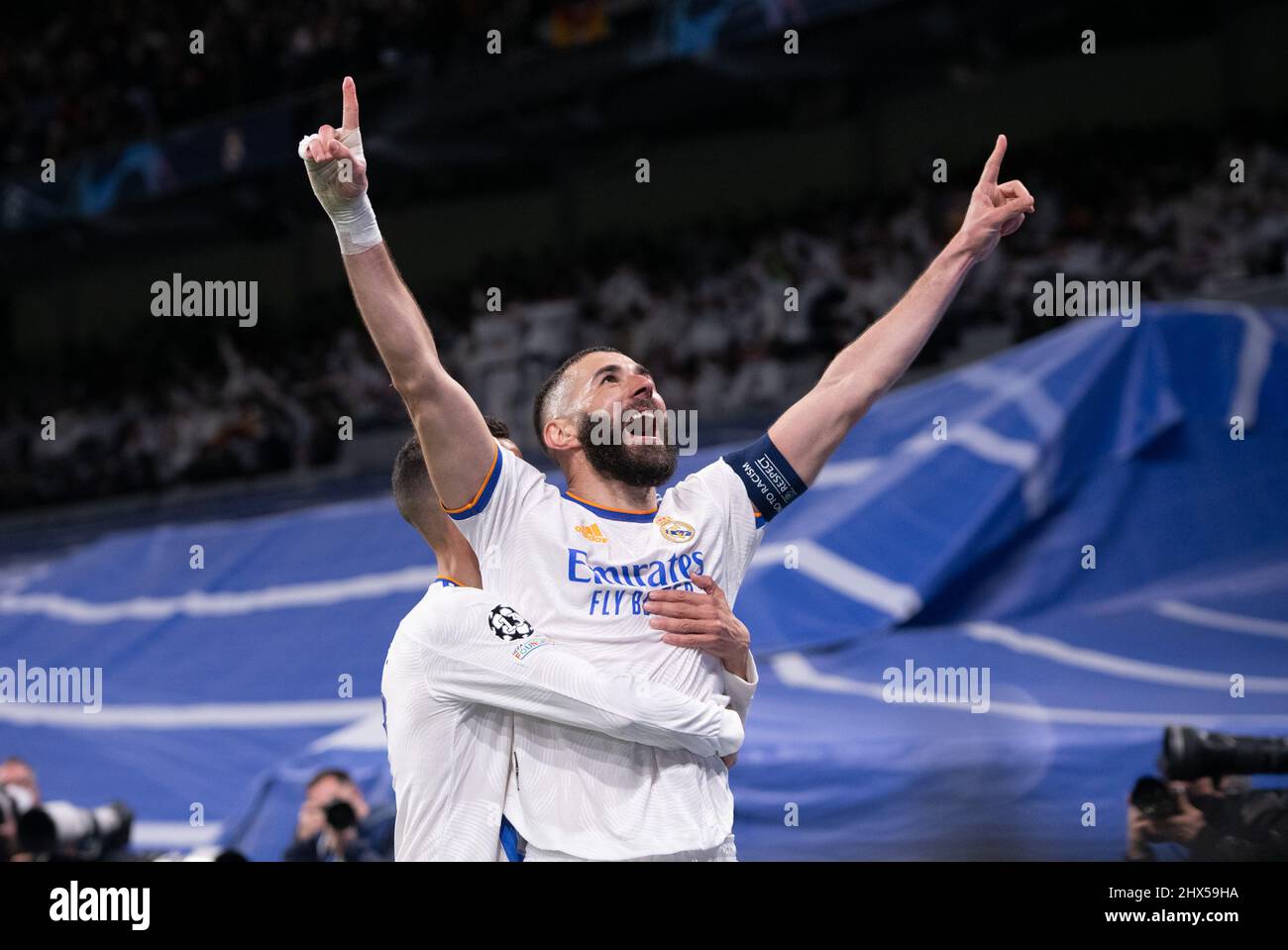 Stadium Santiago Bernabeu. 9th Mar, 2022. Madrid; Spain; UEFA Champions ...
