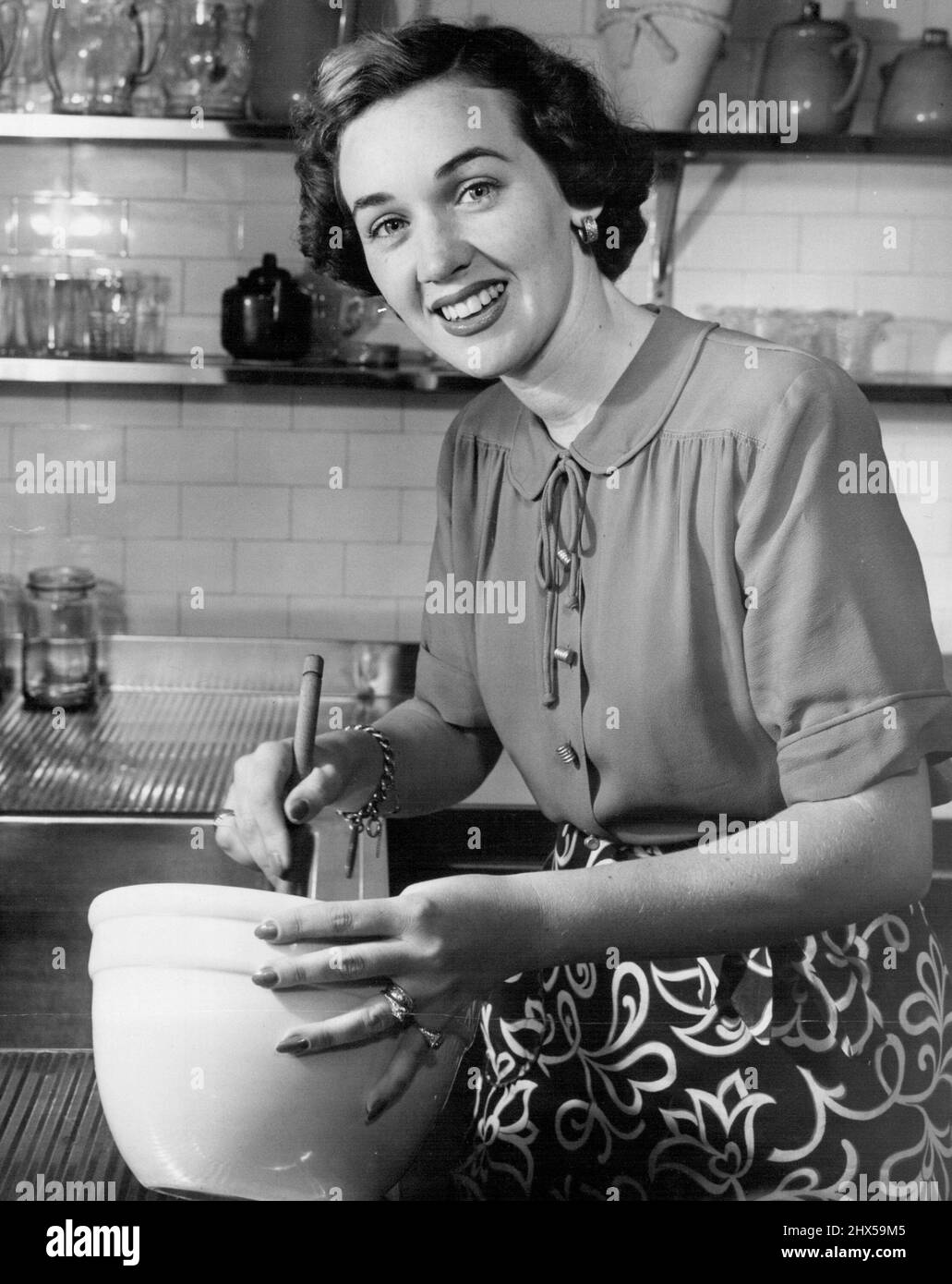 Woman Cooking Black And White