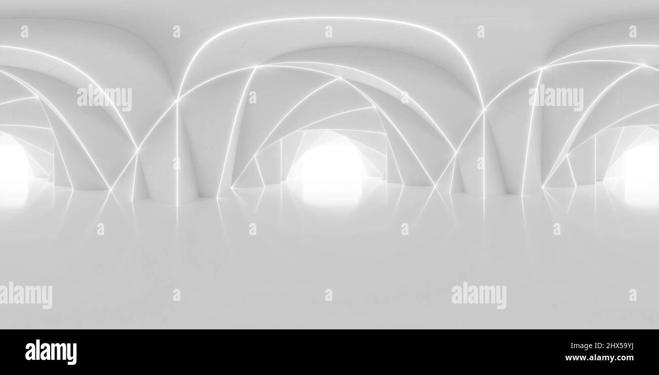 360 degree full panorama environment map of modern luxury silver white ...