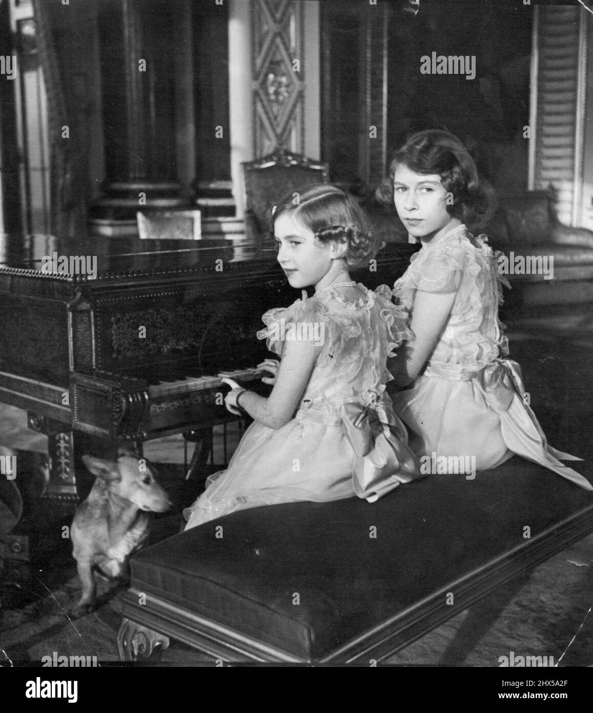 Princess Elizabeth and Margaret Rose in Buckingham Palace ***** appear ...