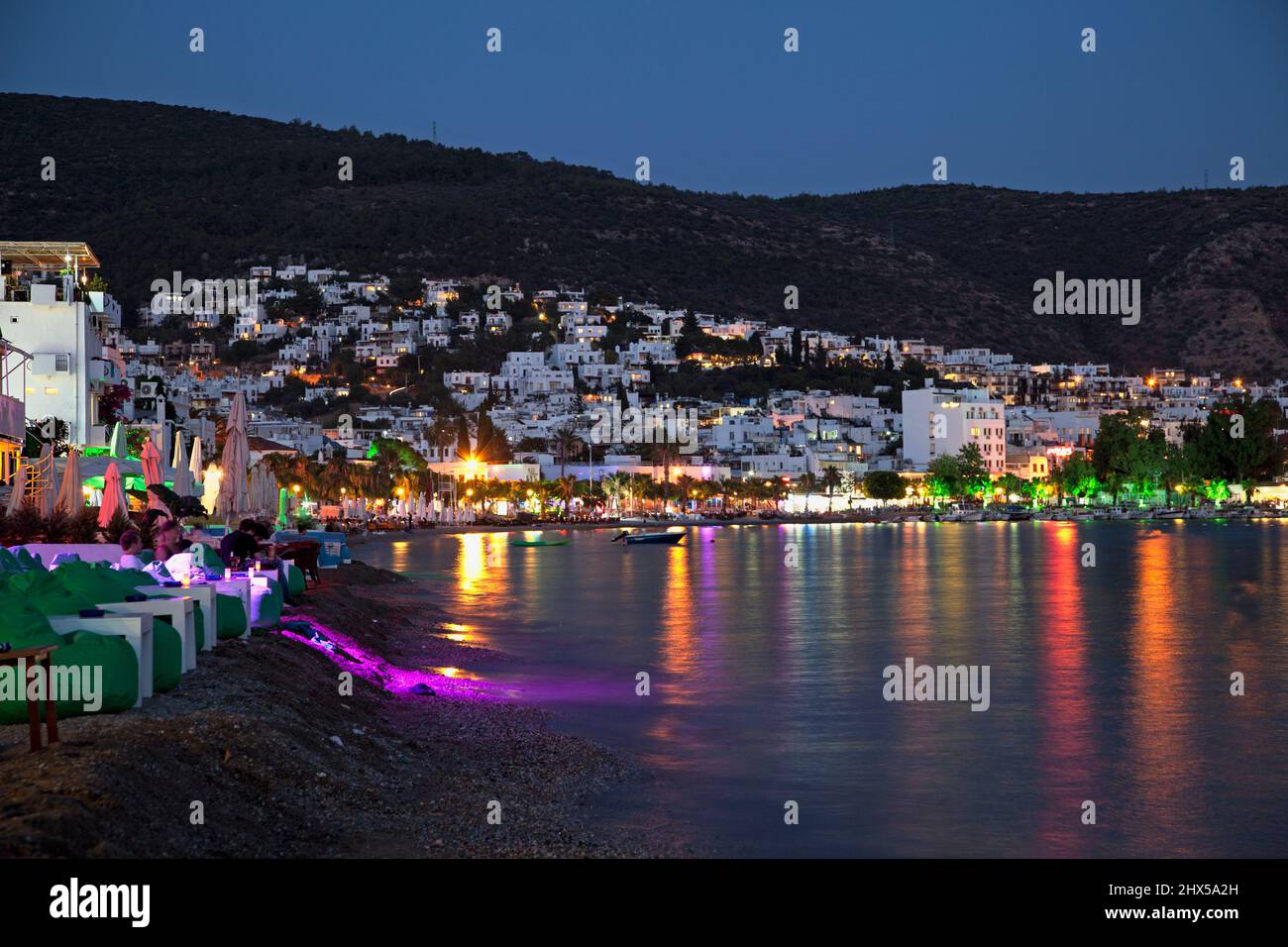 Turkey, Bodrum, dusk view along Kumbahce Bay Stock Photo - Alamy