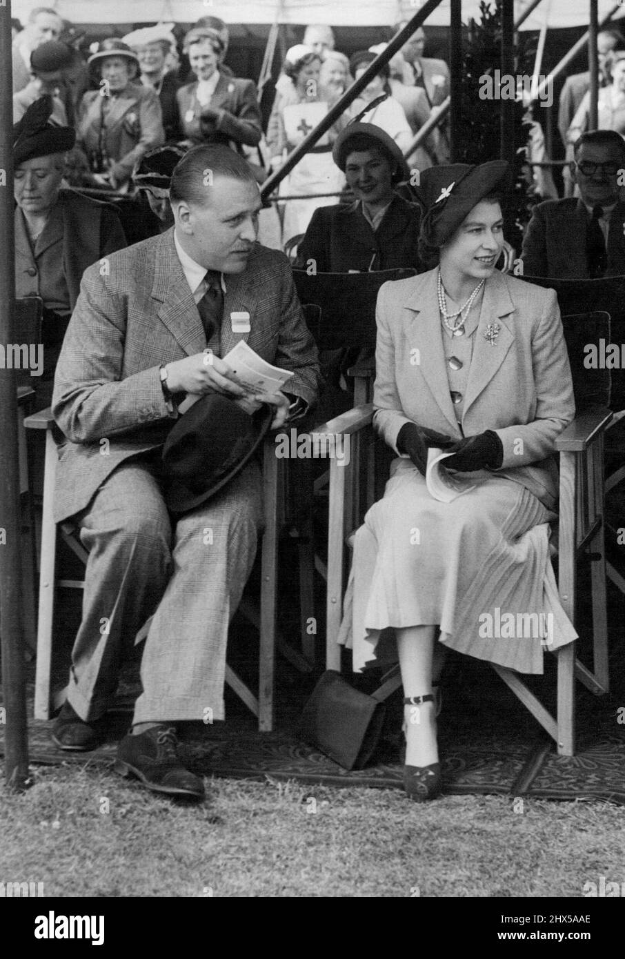 The Royal Windsor Horse Show - Princess Elizabeth watching the judging ...