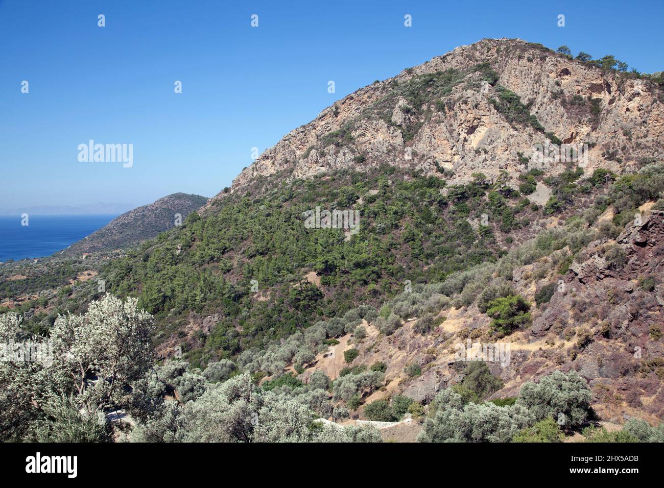 Turkey, view near Mesudiye in the western part of the Datca peninsula ...