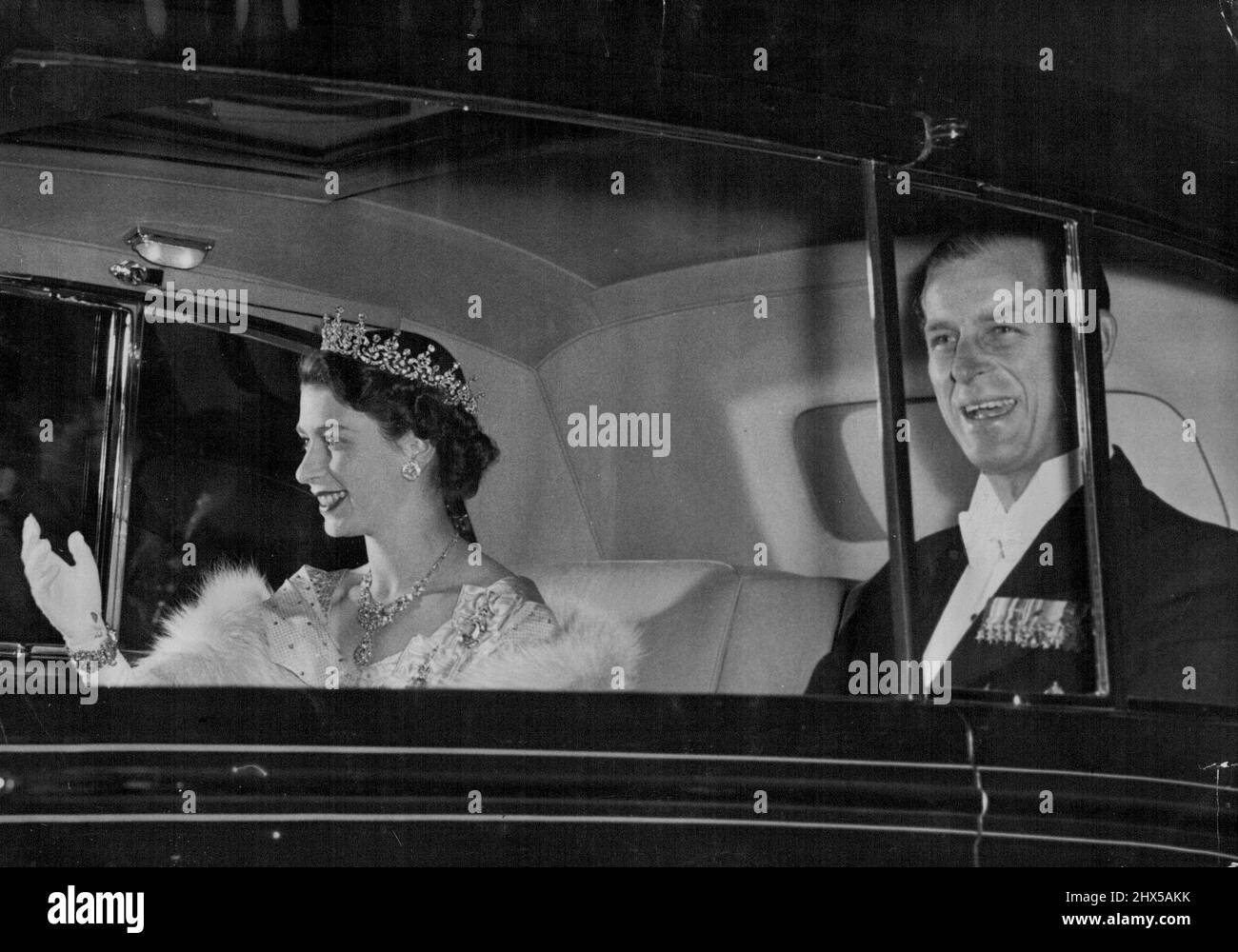 In Happy Mood - Princess Elizabeth and the Duke of Edinburgh were in ...