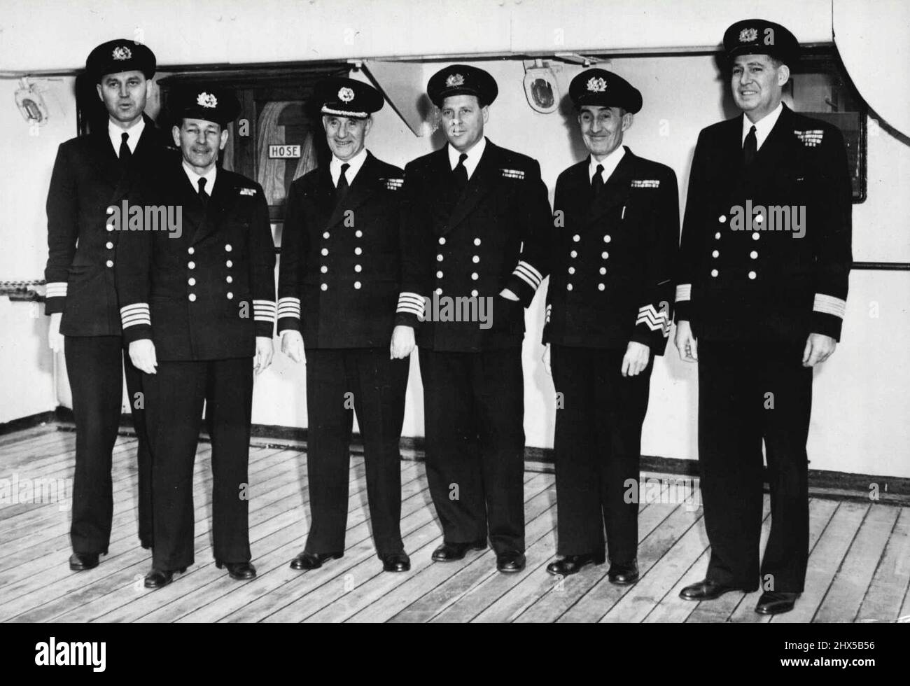 For The Royal Commonwealth Tour -- The senior officers and captain ...