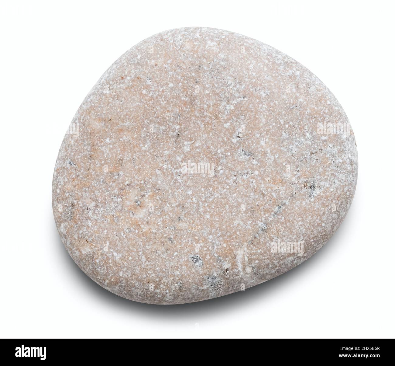 Pebble. Smooth red sea stone isolated on white background with shadows ...