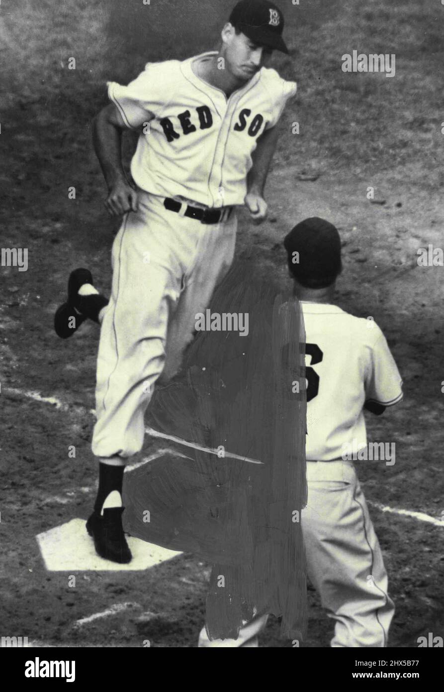 Williams Homer Eliminates Yankees -- Ted Williams, Boston Red Sox left ...