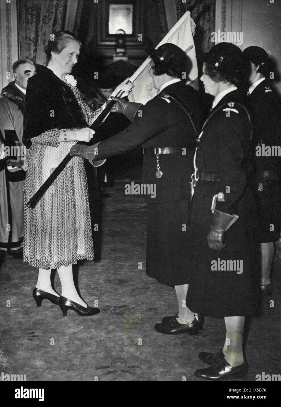 London's Lady Mayoress Presents Standard To Her Own Troops of City Girl ...