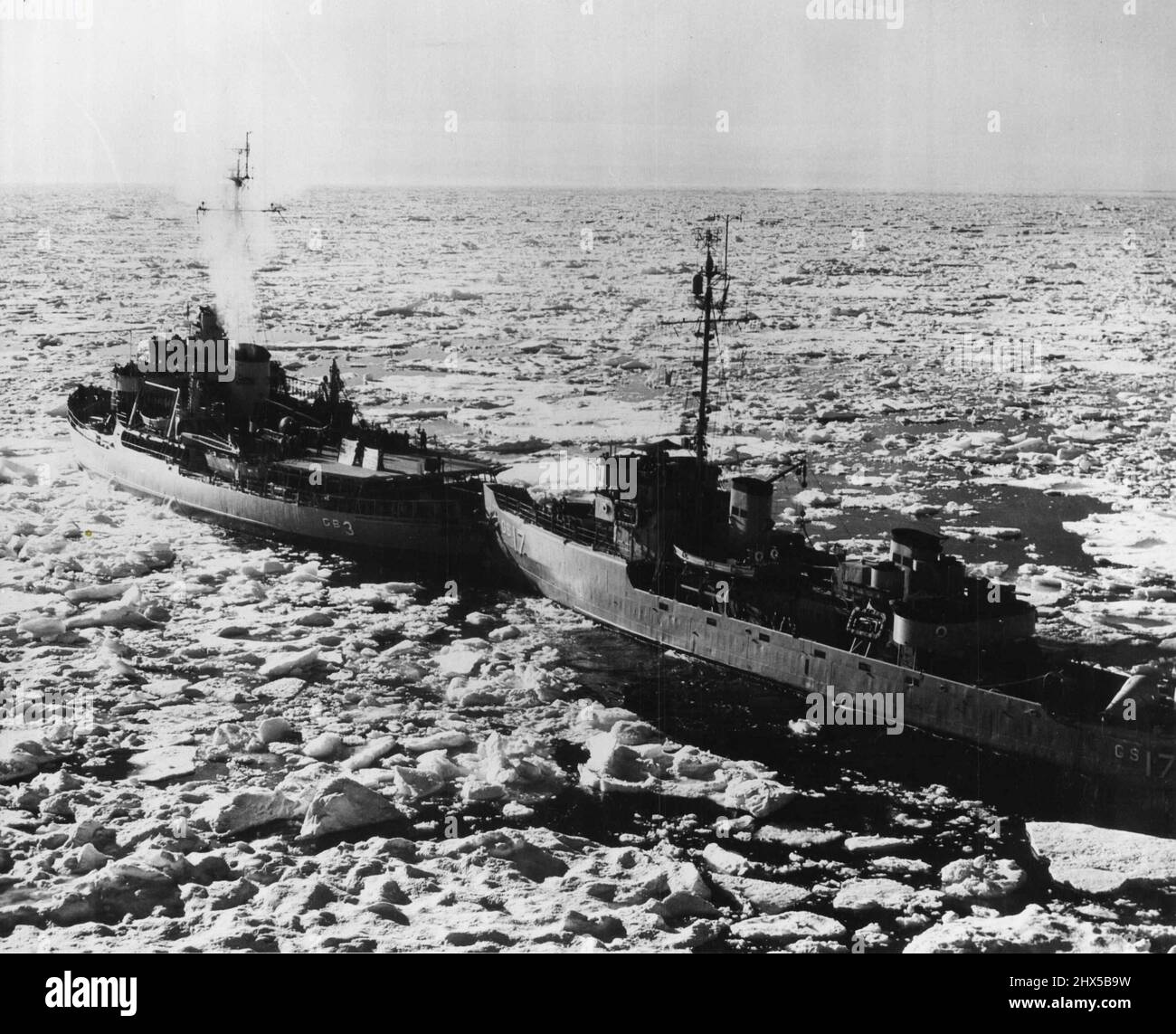Icebreaker Atka going to Antarctic 1954-1955. January 28, 1955. (Photo ...