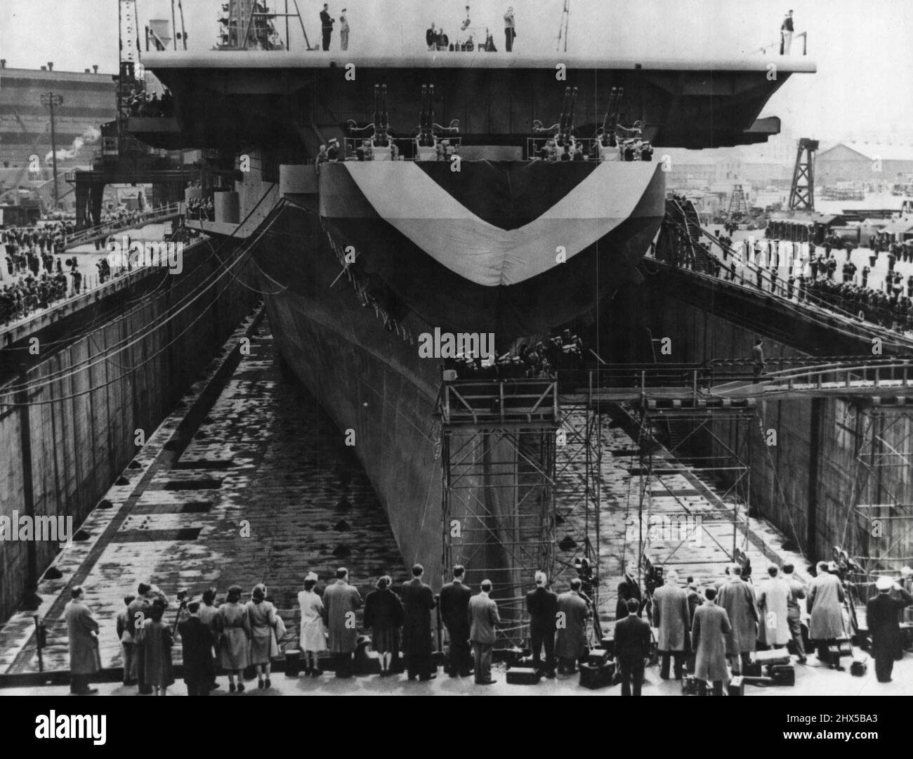 U.S.S. Franklin D. Roosevelt Launched In New York City - Shipyard ...