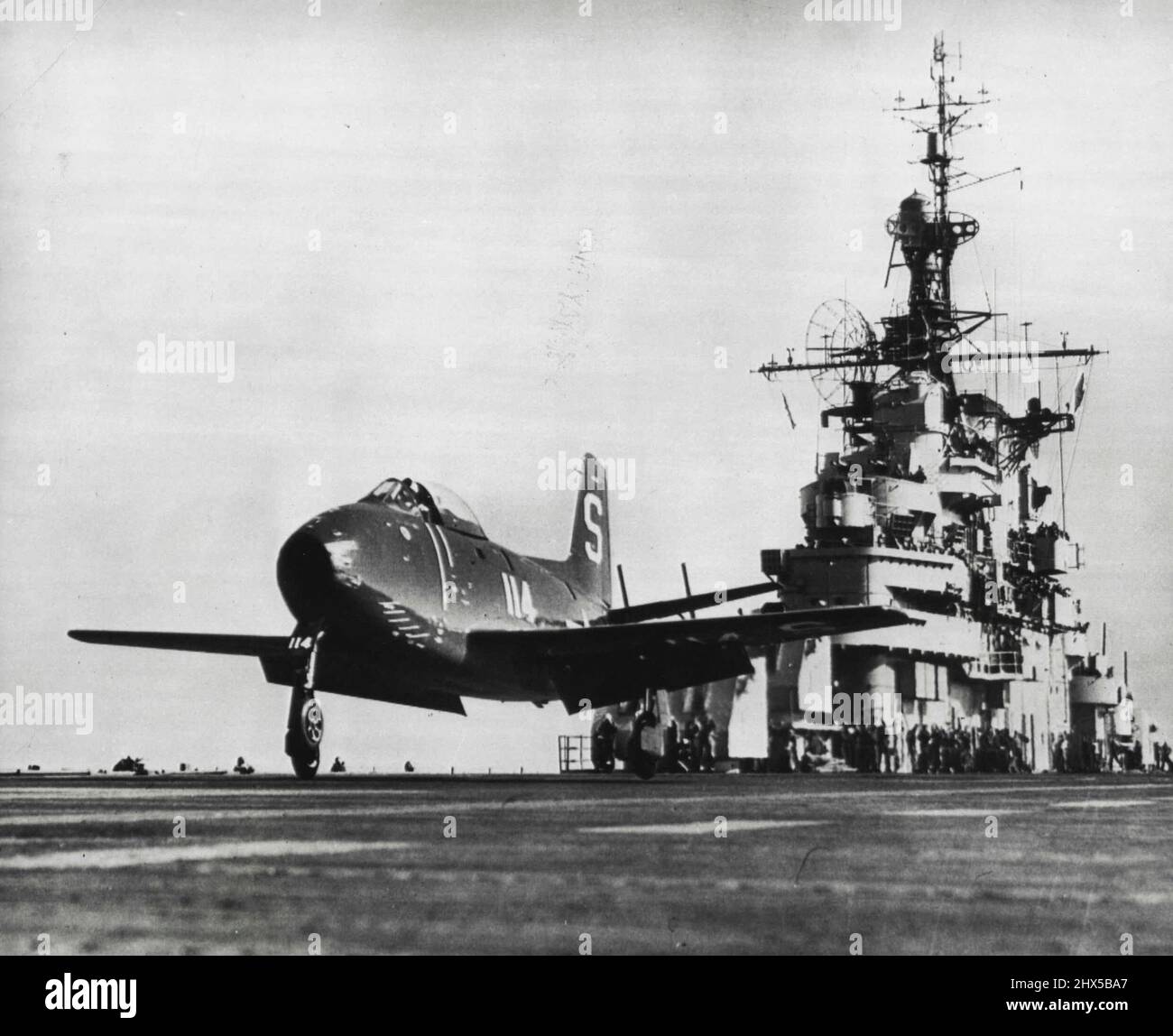 First Take-Off of Jet Fighter From Carrier -- Cmdr. Evan (Pete) Aurand ...